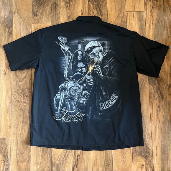 Ride or Die | Shirts | Ride Or Die Freedom Biker Work Shirt | Poshmark